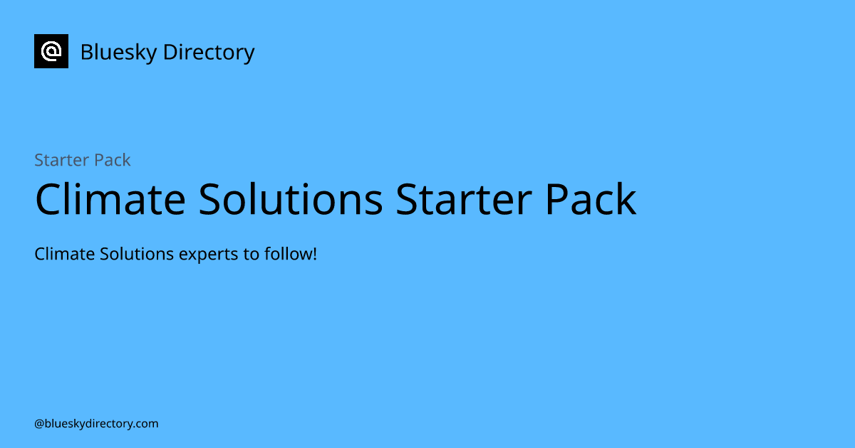 Climate Solutions Starter Pack - Bluesky Directory