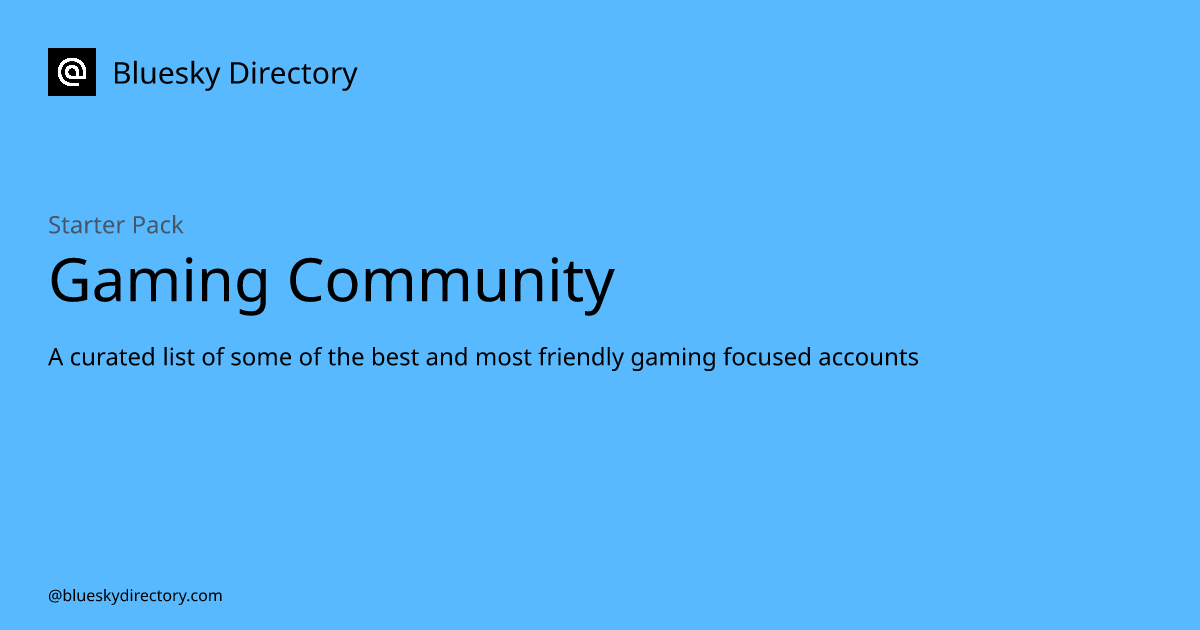 Gaming Community - Bluesky Directory