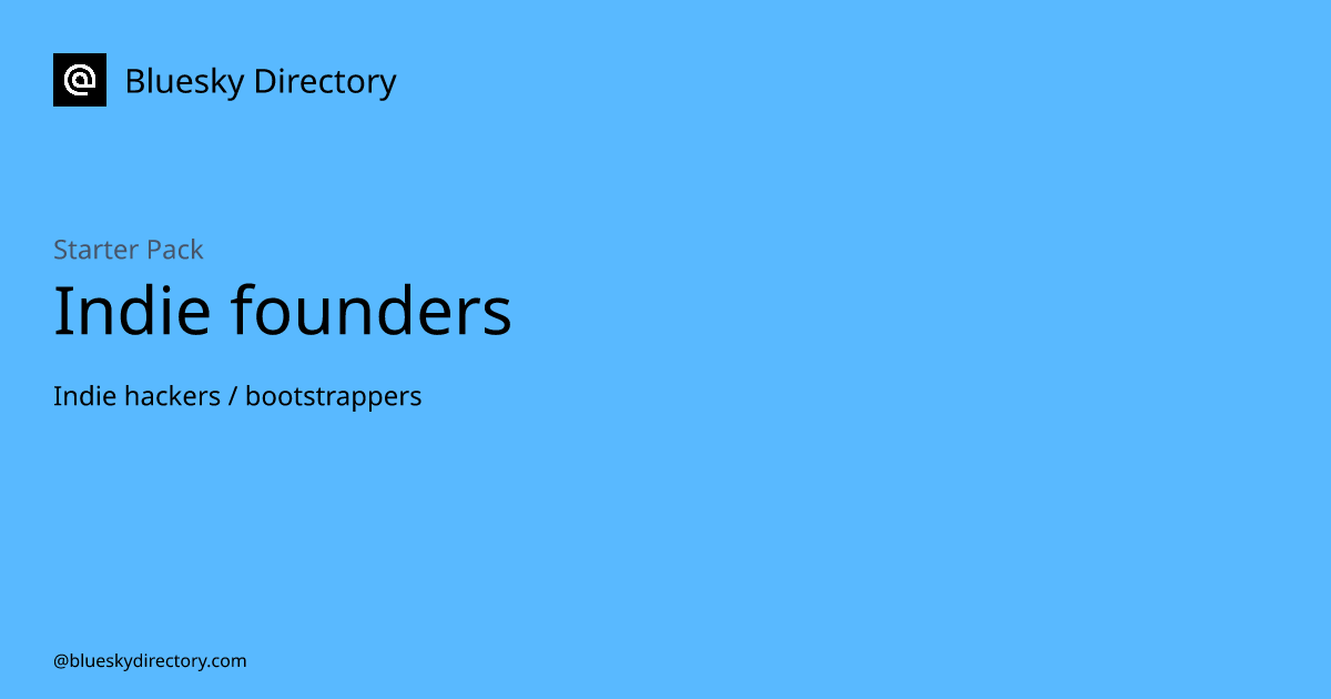 Indie founders - Bluesky Directory