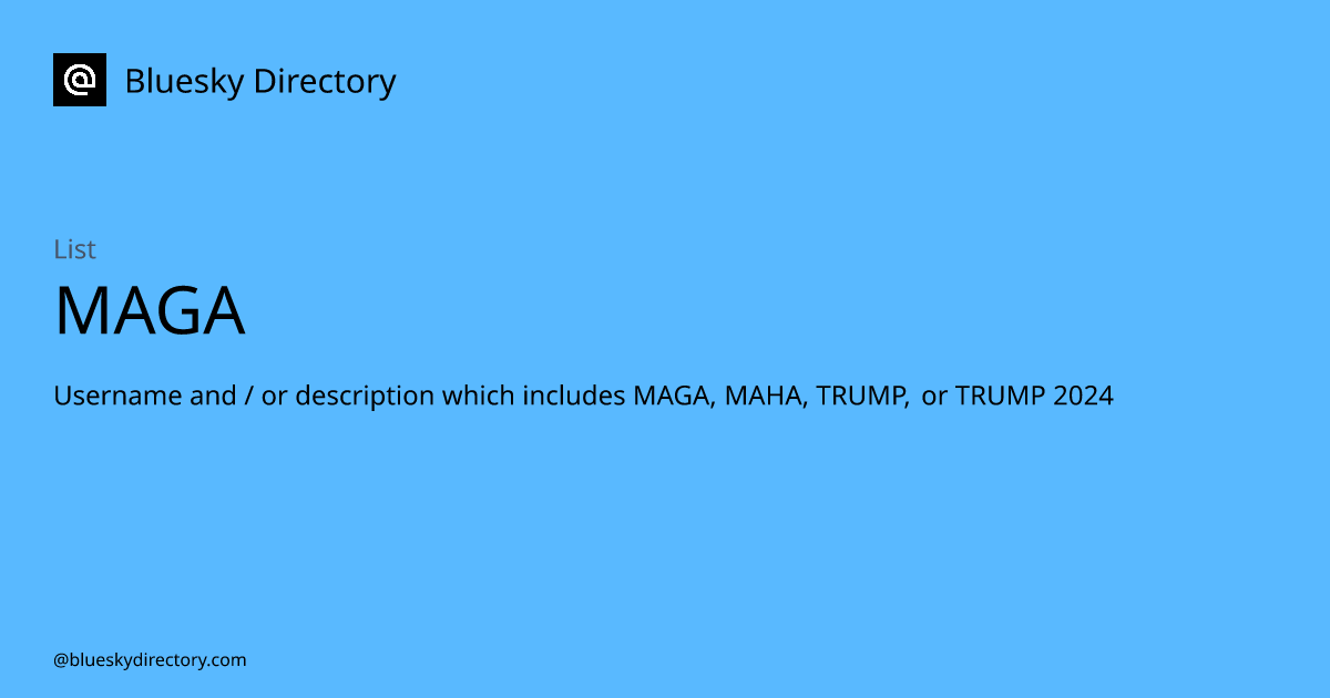 MAGA - Bluesky Directory