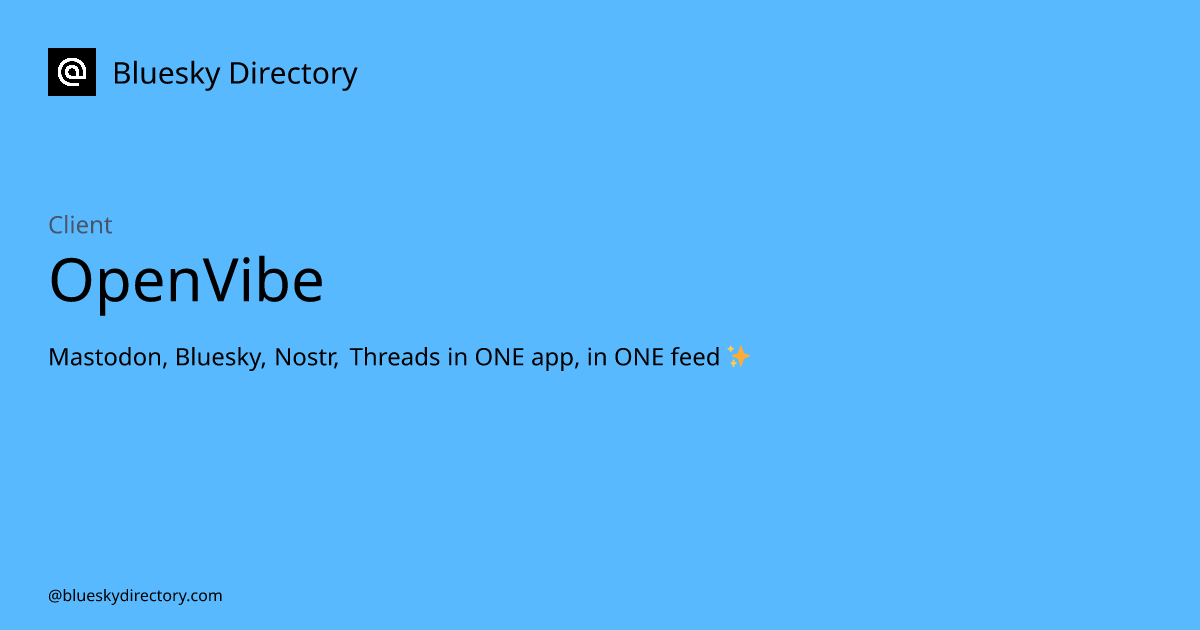 OpenVibe - Bluesky Directory