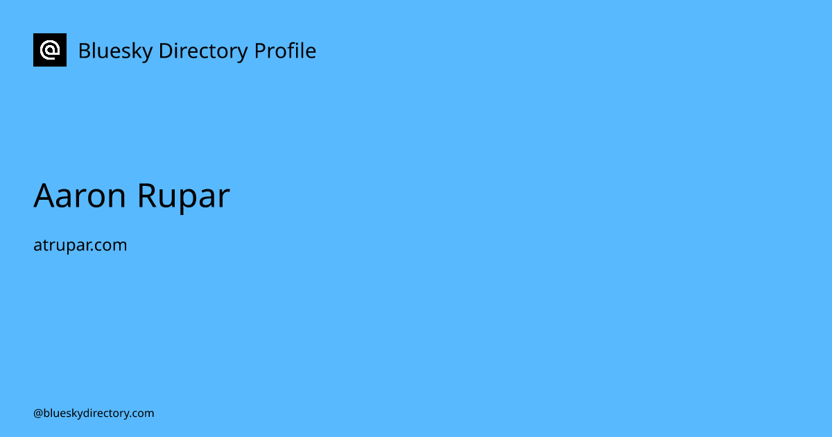 Aaron Rupar on bsky - Profiles - Bluesky Directory