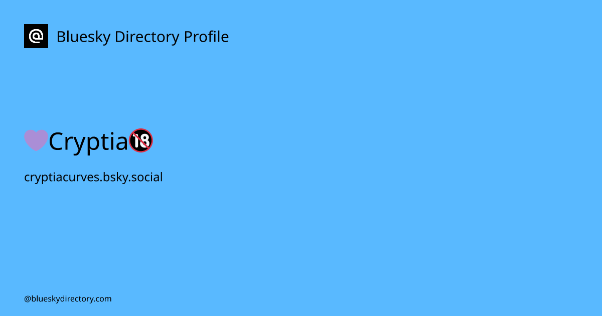 💜Cryptia🔞 on bsky - Profiles - Bluesky Directory
