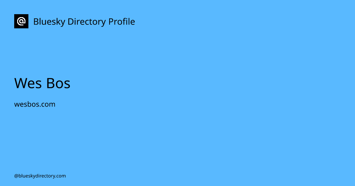 Wes Bos on bsky - Profiles - Bluesky Directory